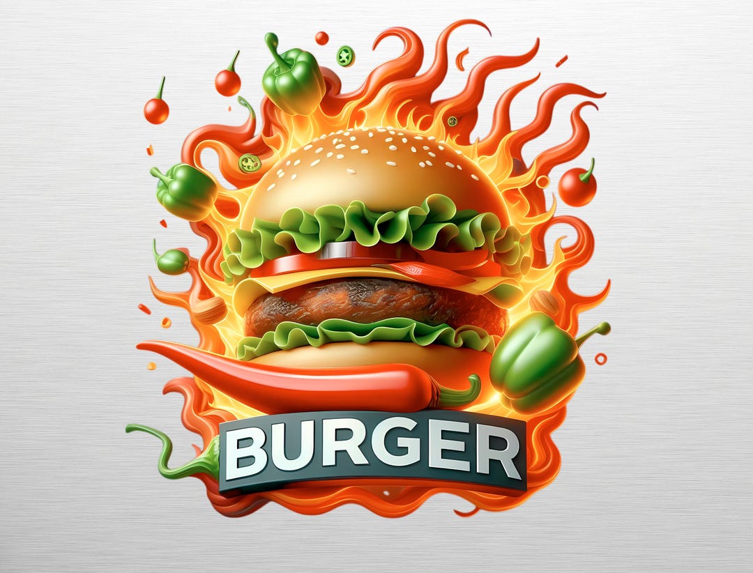 Chili Burger SVG PNG Digital Download - Food Clipart, Cricut File ...