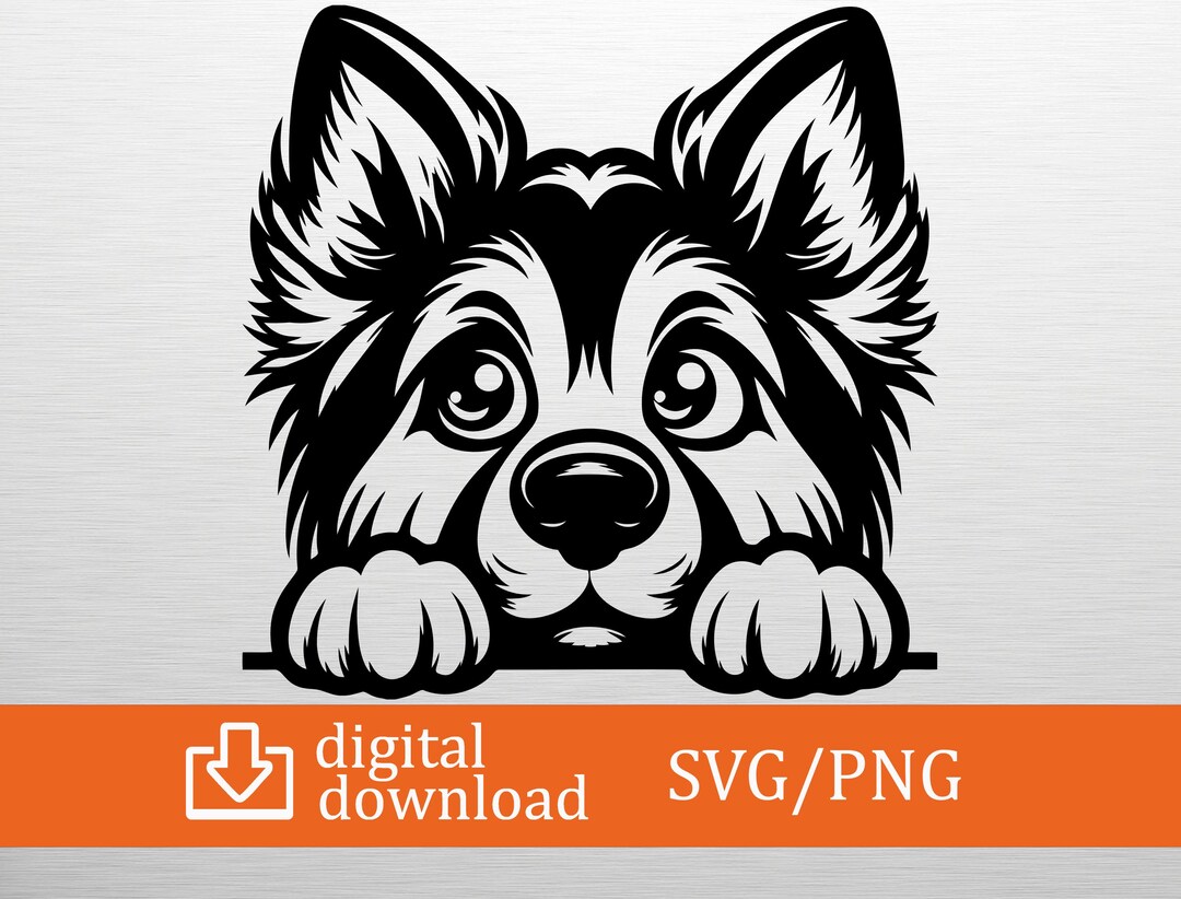 Cute Puppy Peek SVG PNG Digital Download Dog Face Clipart, Cricut File ...