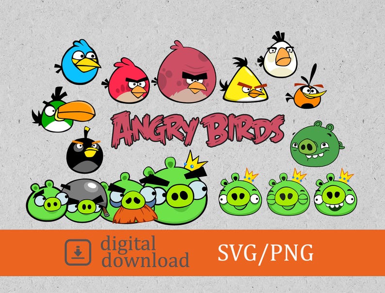 NEW Bundle Angry Birds Digital Download, Instant Download, Printable ...