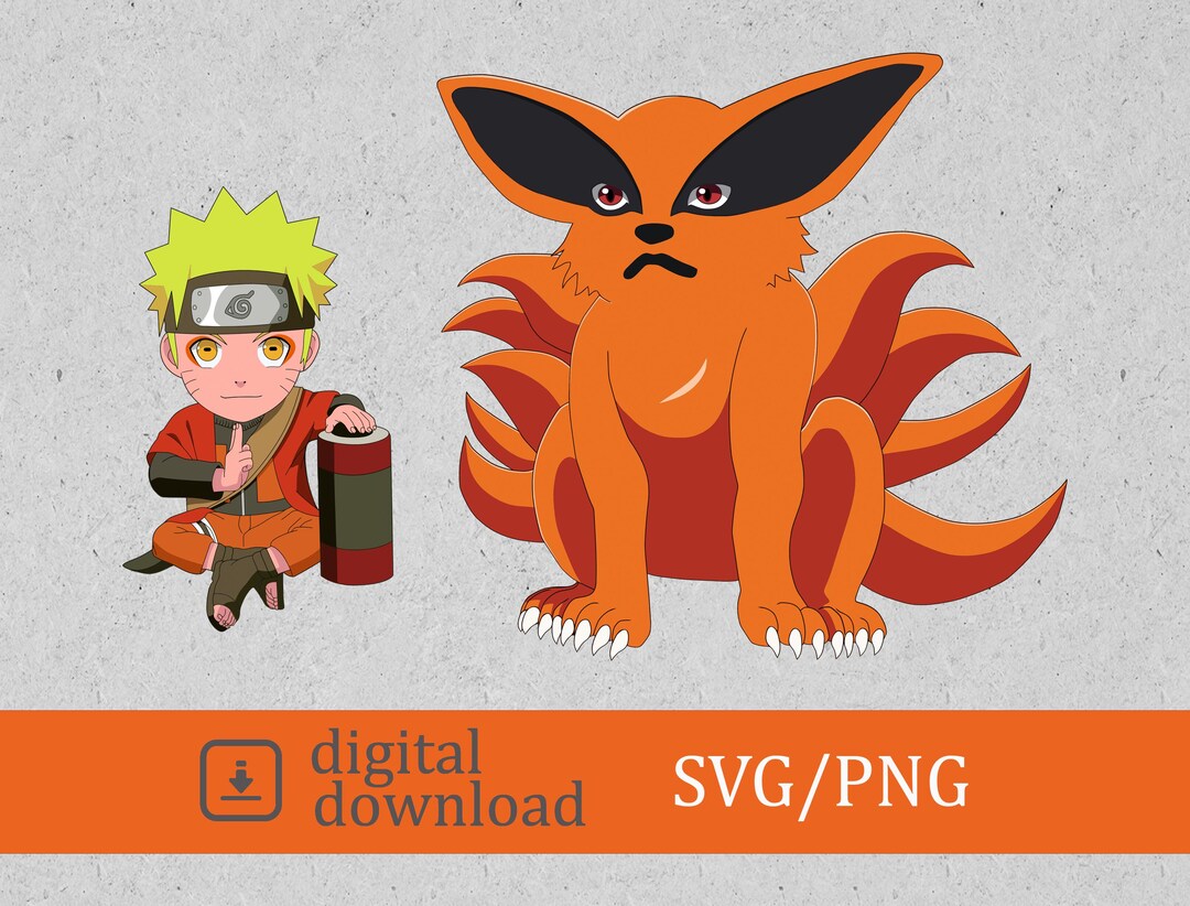 Naruto Uzumaki & Kurama SVG/PNG, Instant Digital Download, Cricut ...
