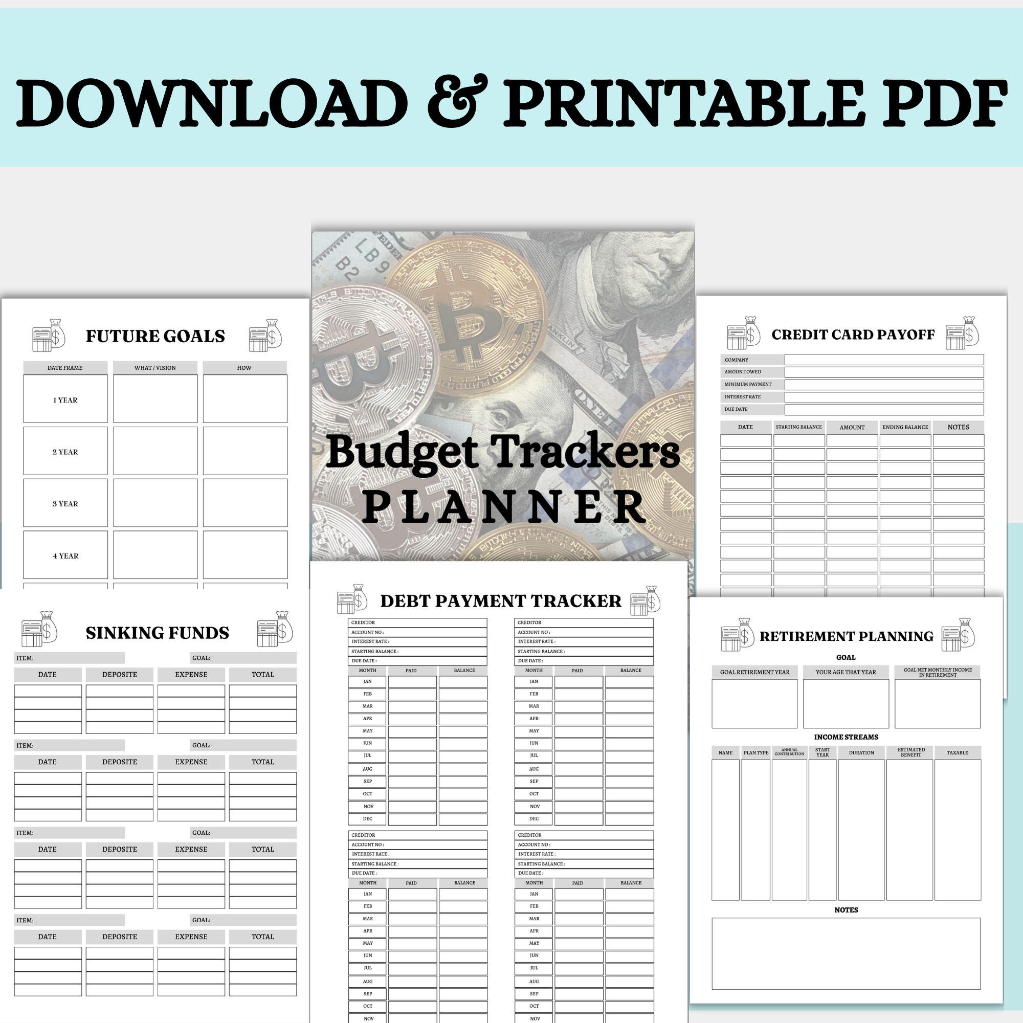 Budget Tracker Planner Printable,digital Budget Planner for Financial ...