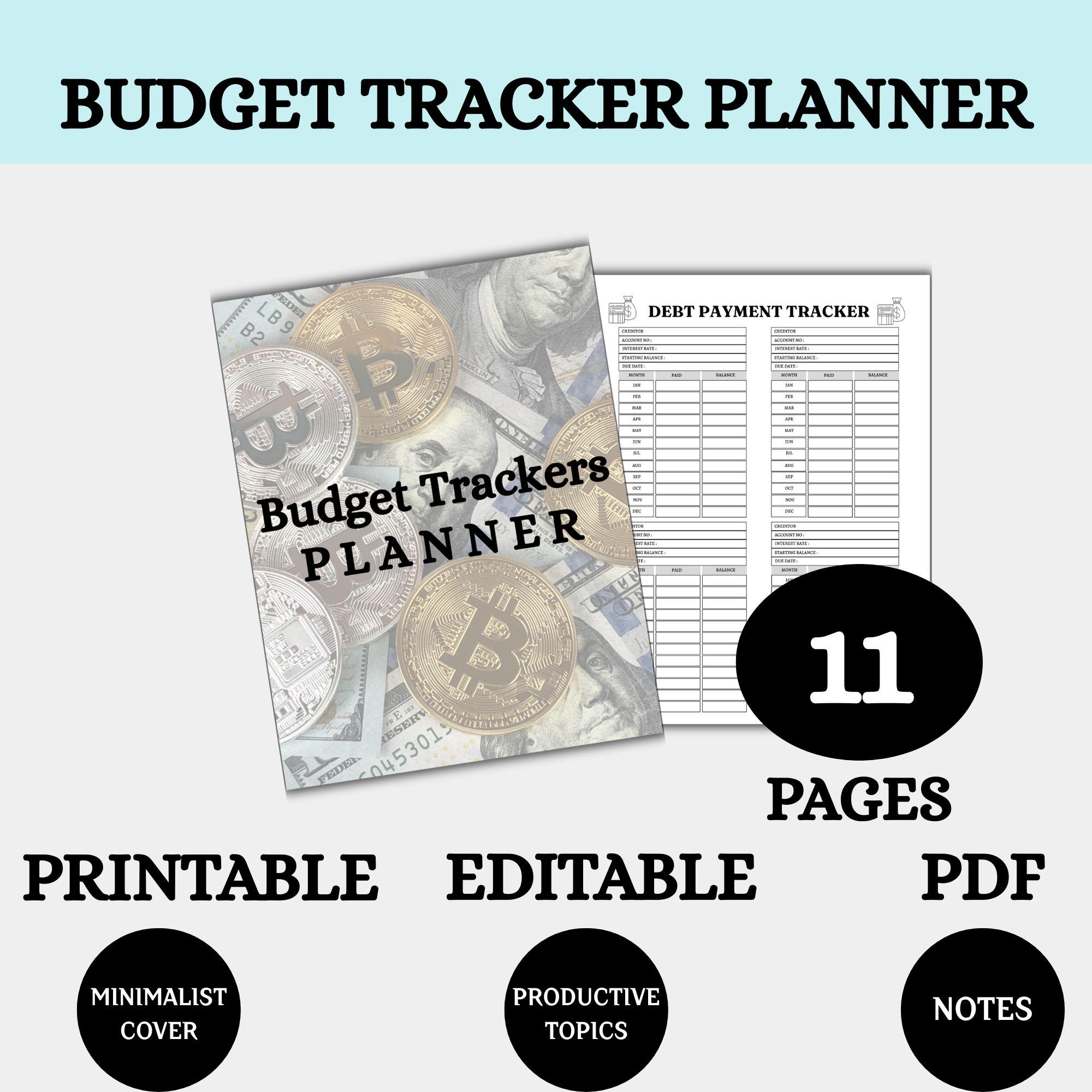 Budget Tracker Planner Printable,digital Budget Planner for Financial ...
