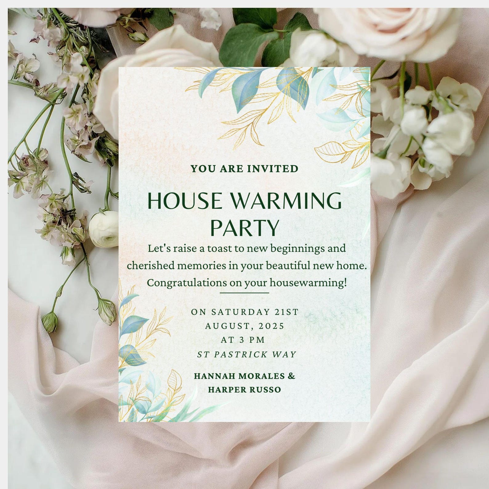 Housewarming Invitation Card Printable, Customizable Digital Invite ...