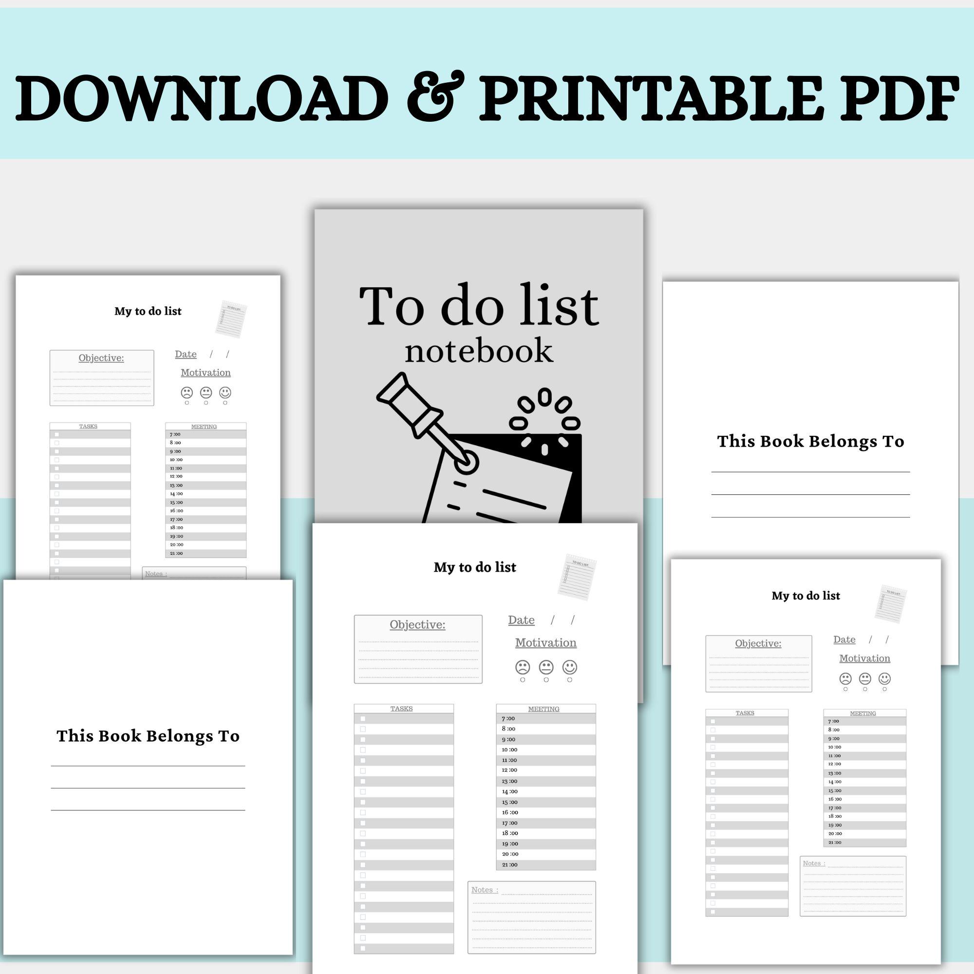 To-do List Printable, Digital Task List for Organizing Your Day ...