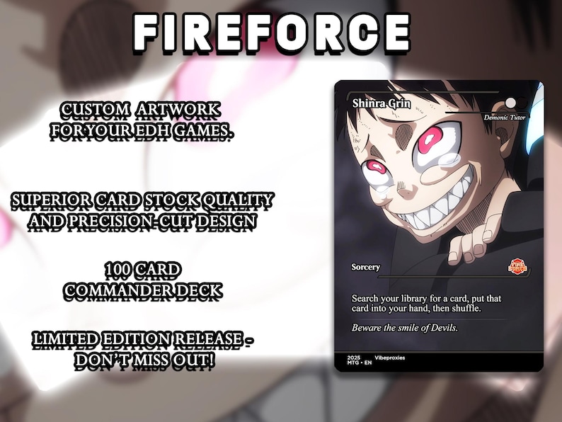 Fireforce Shinra Kusakabe MTG Proxy Commander Deck - Custom 100-card ...