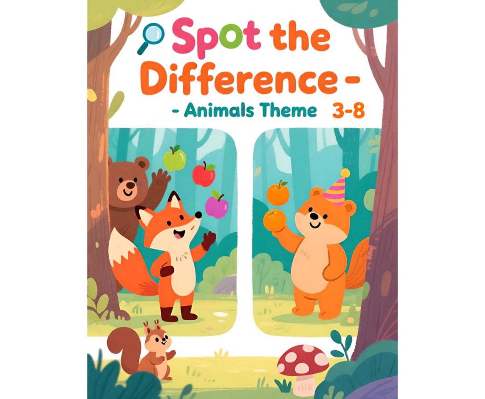 Spot the Difference Animals for Kids | Printable Kids Puzzle PDF ...