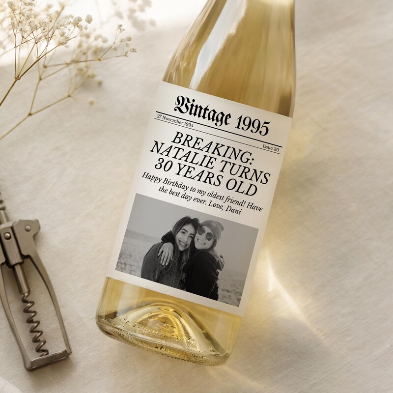 Milestone Wine Label - Etsy