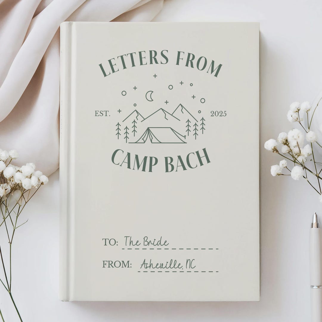 Camp Bachelorette Party Memory Book, Letters to the Bride Gift and ...