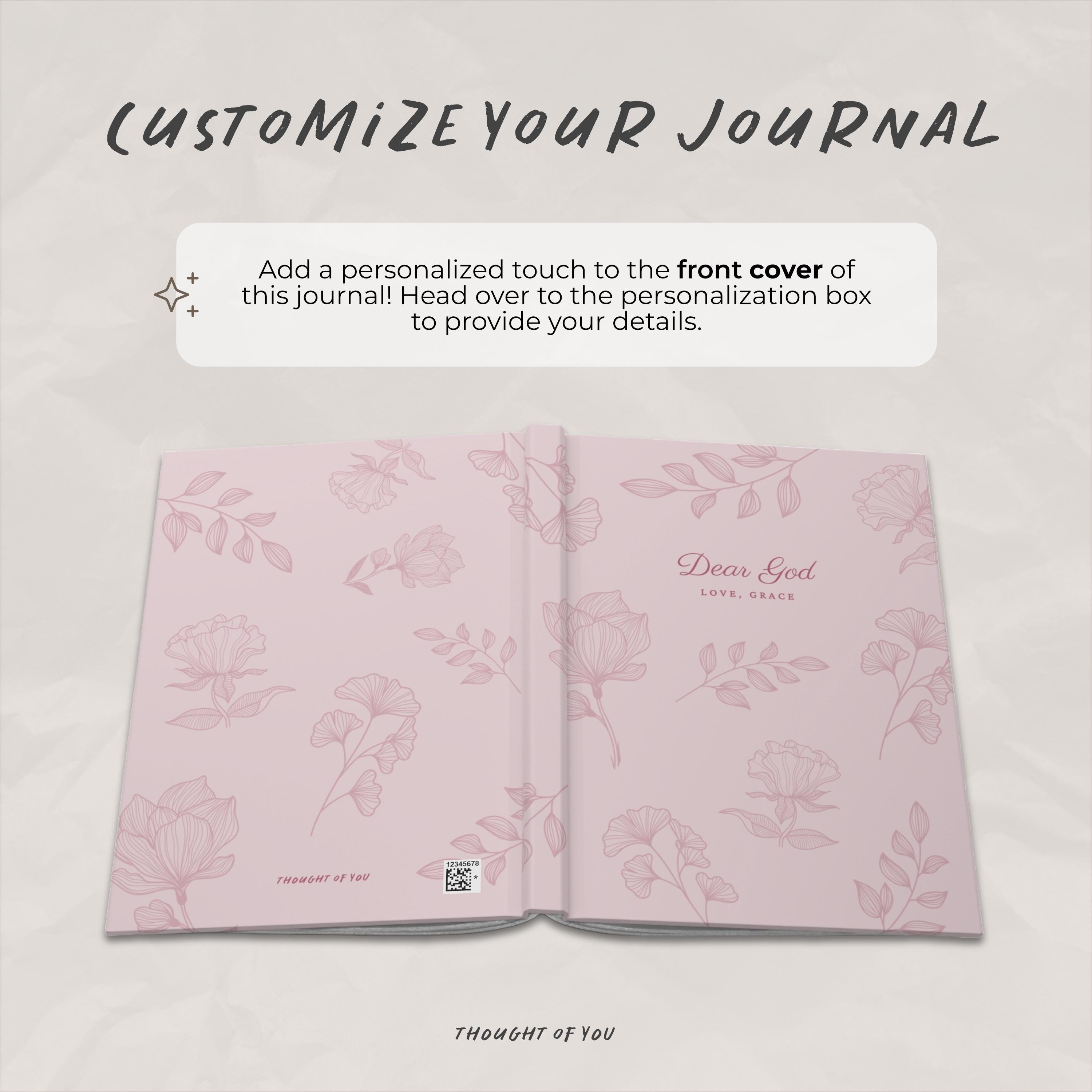 Dear God Prayer Journal or Bible Study Notebook: Personalized Christian ...