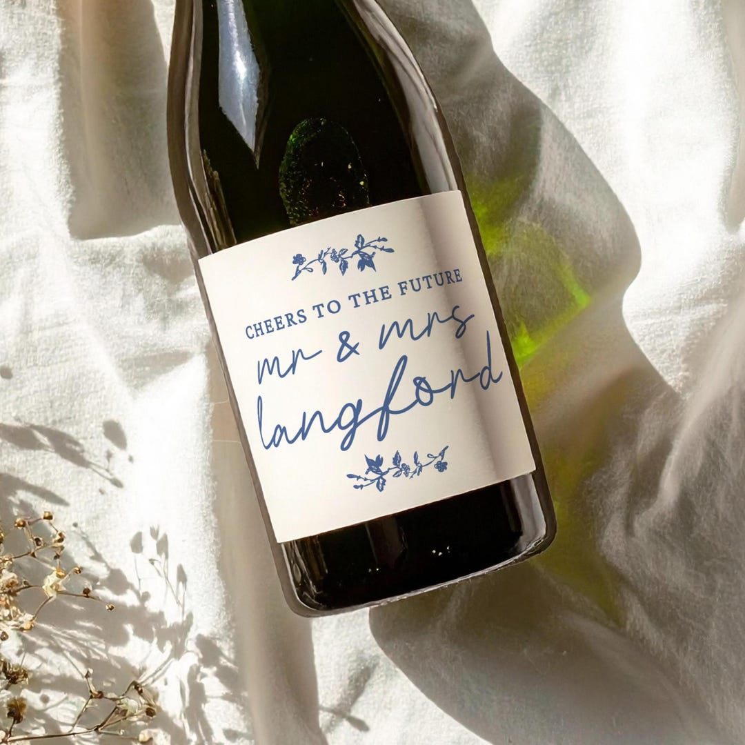 Custom Engagement Wine Label, Engagement Gift for Couple/friend ...