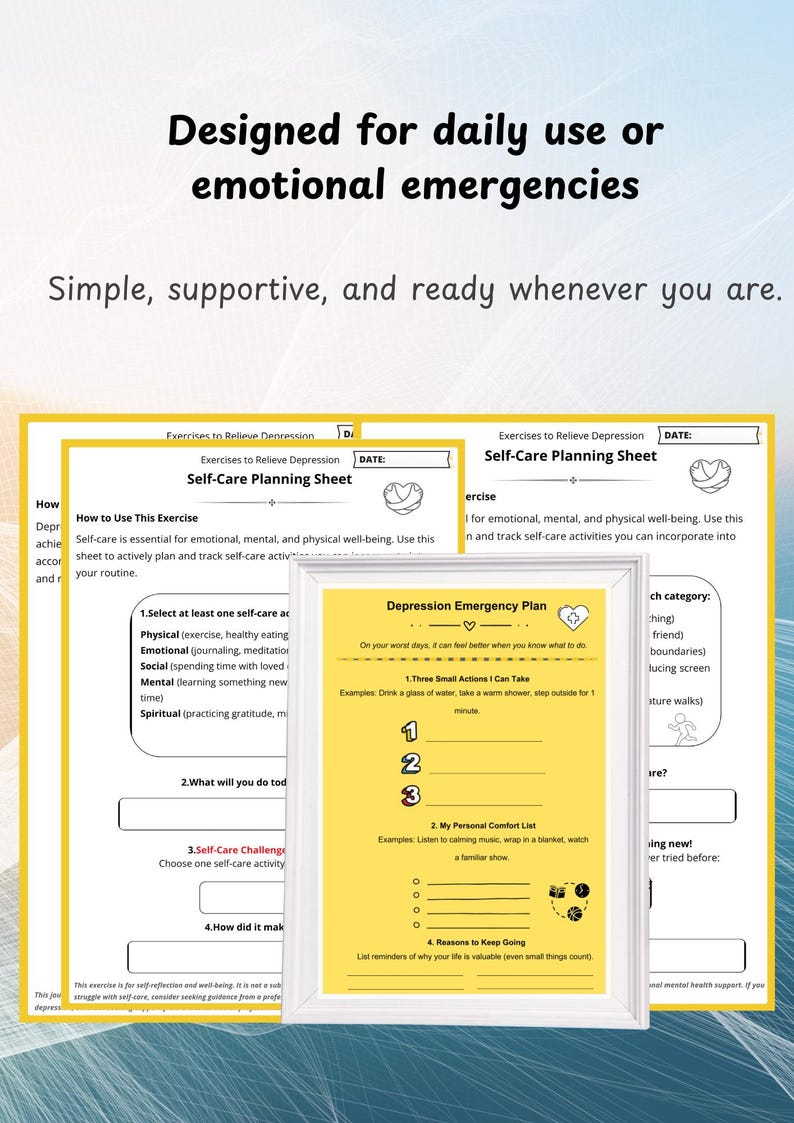 Mood Boost Worksheets | Printable Mental Health Kit | Gratitude, Energy ...