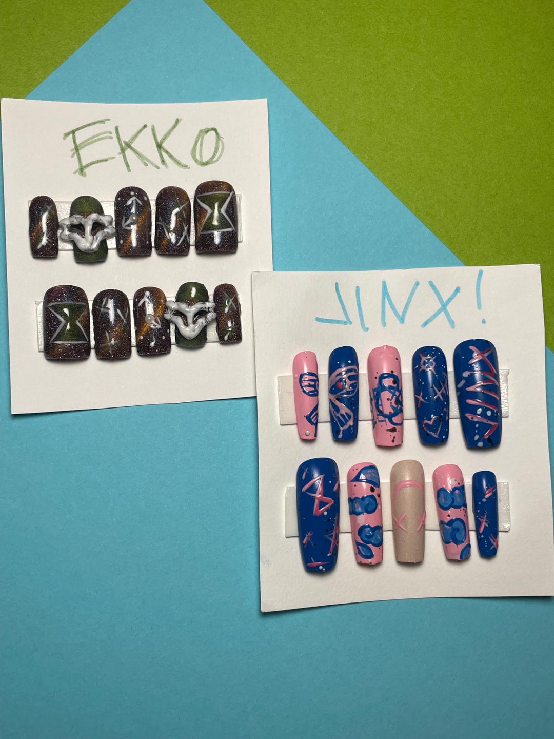 ARCANE Customizable Couples' Gel X Press on Nails / "timebomb" / Jinx ...