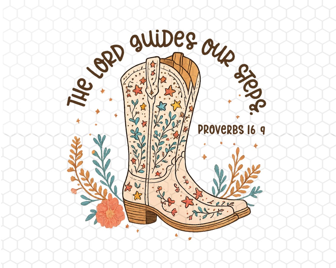 Christian Quote Png, the Lord Guides Our Steps PNG, Vintage Hymn Faith ...
