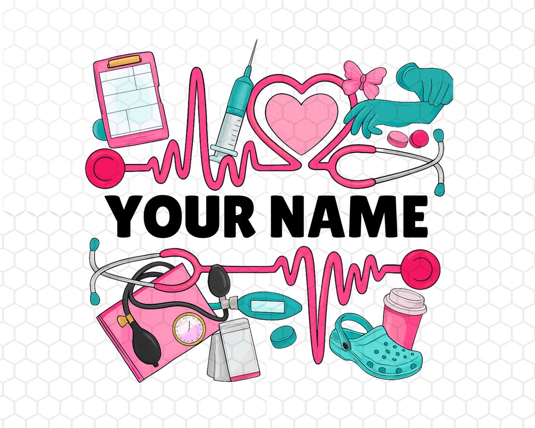Nurse Png, Custom Nurse Name Png, Spring Nurse PNG, Registered Nurse ...