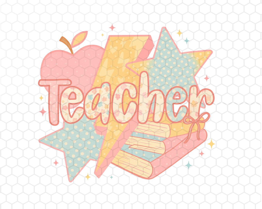 Preppy Teacher Coquette Bow Png, Teacher Life Png, Back to School, Gift ...