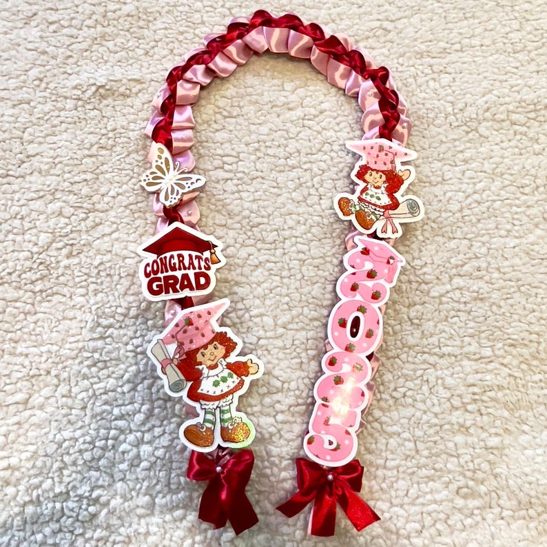 Strawberry Shortcake Lei | Strawberry Lei | Graduation Lei | Funny ...