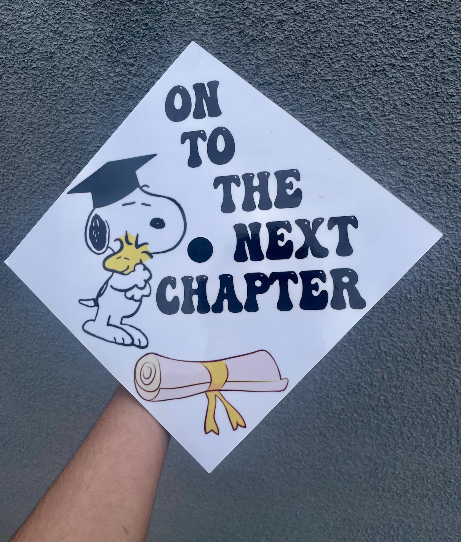 READY TO SHIP Snoopy Graduation Cap Topper | on to the Next Chapter ...