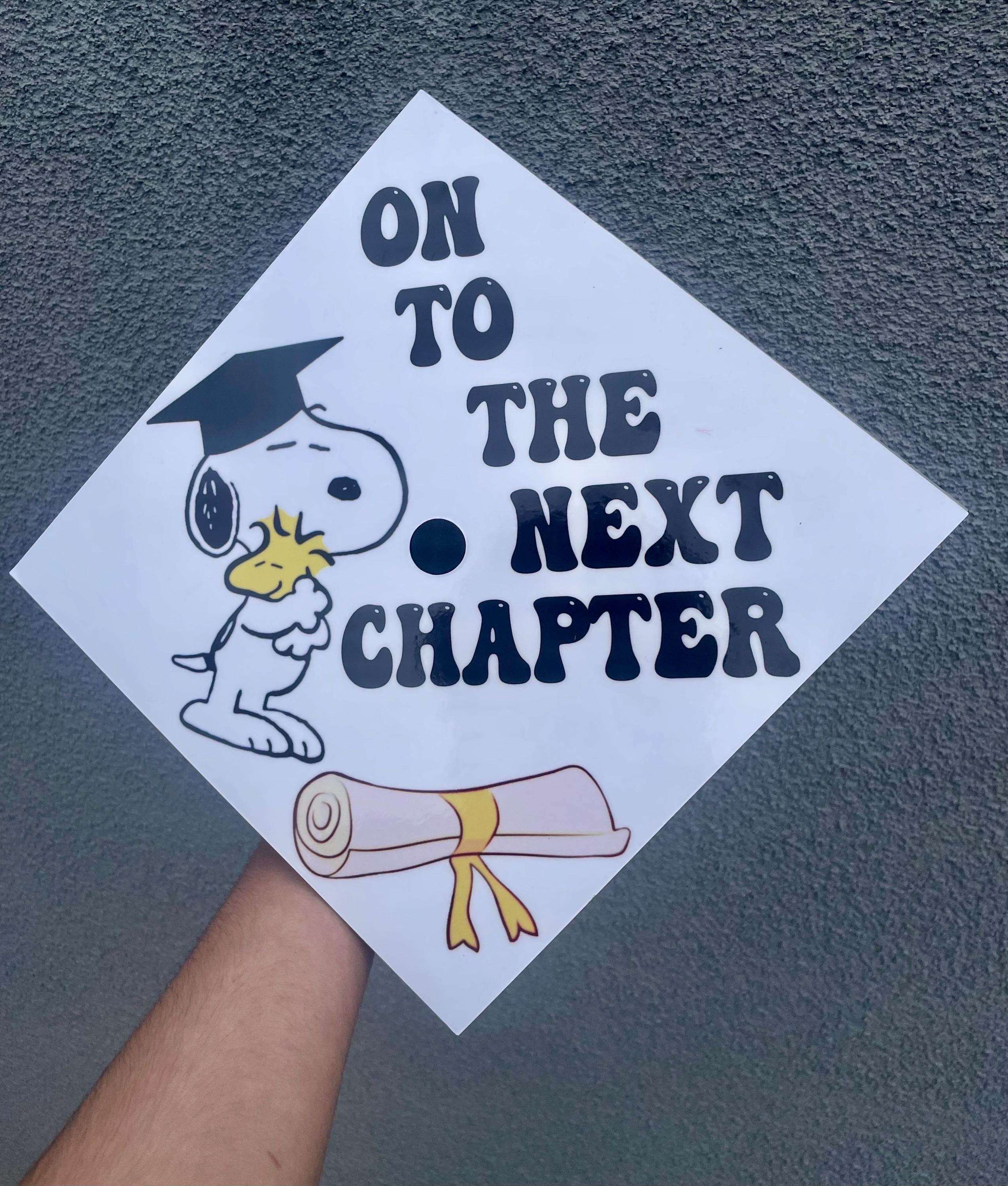 READY TO SHIP Snoopy Graduation Cap Topper | on to the Next Chapter ...