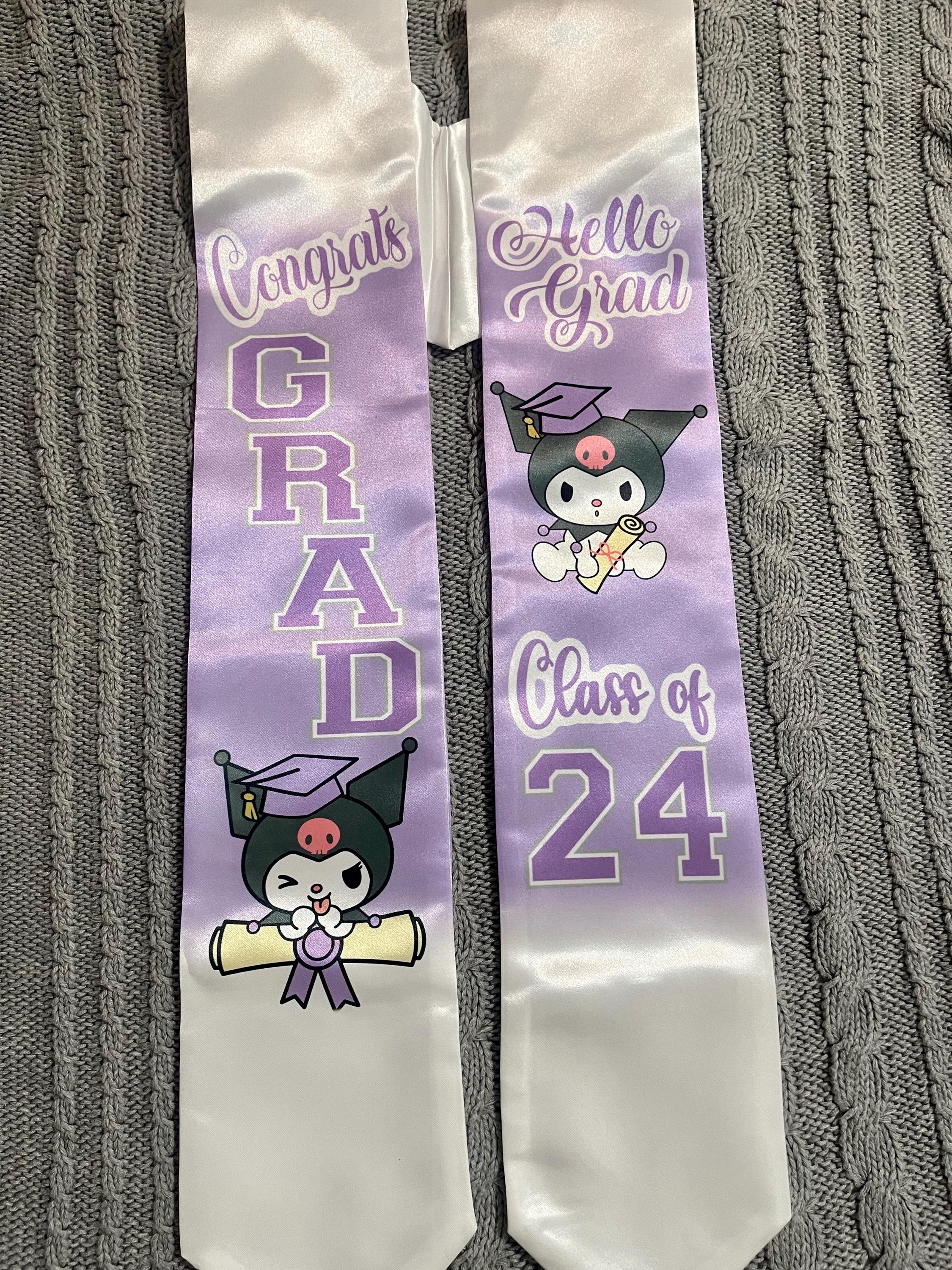 Hello Kuromi Graduation Stole, Graduation Sash, Class of 2025 Gift ...