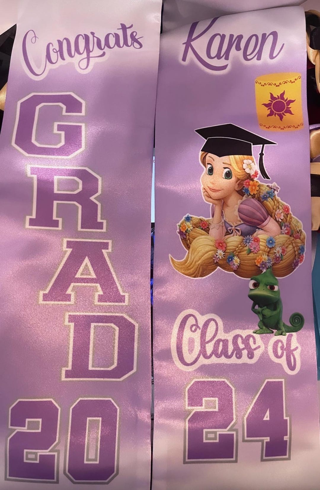 Princess Purple Graduation Stole, Graduation Sash, Class of 2025 Gift ...