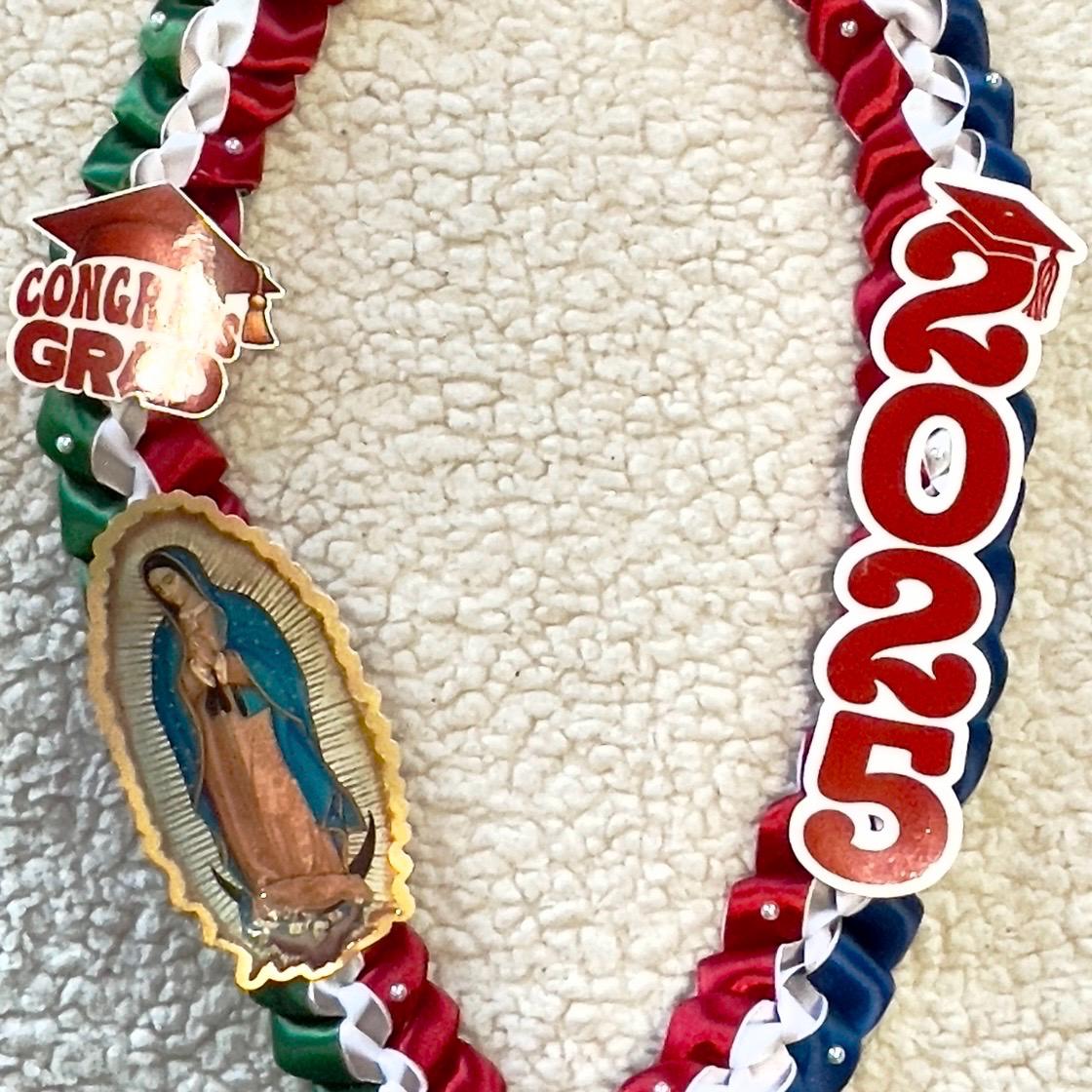 Ready to Ship Mexican American Lei | Virgen De Guadalupe or San Judas ...