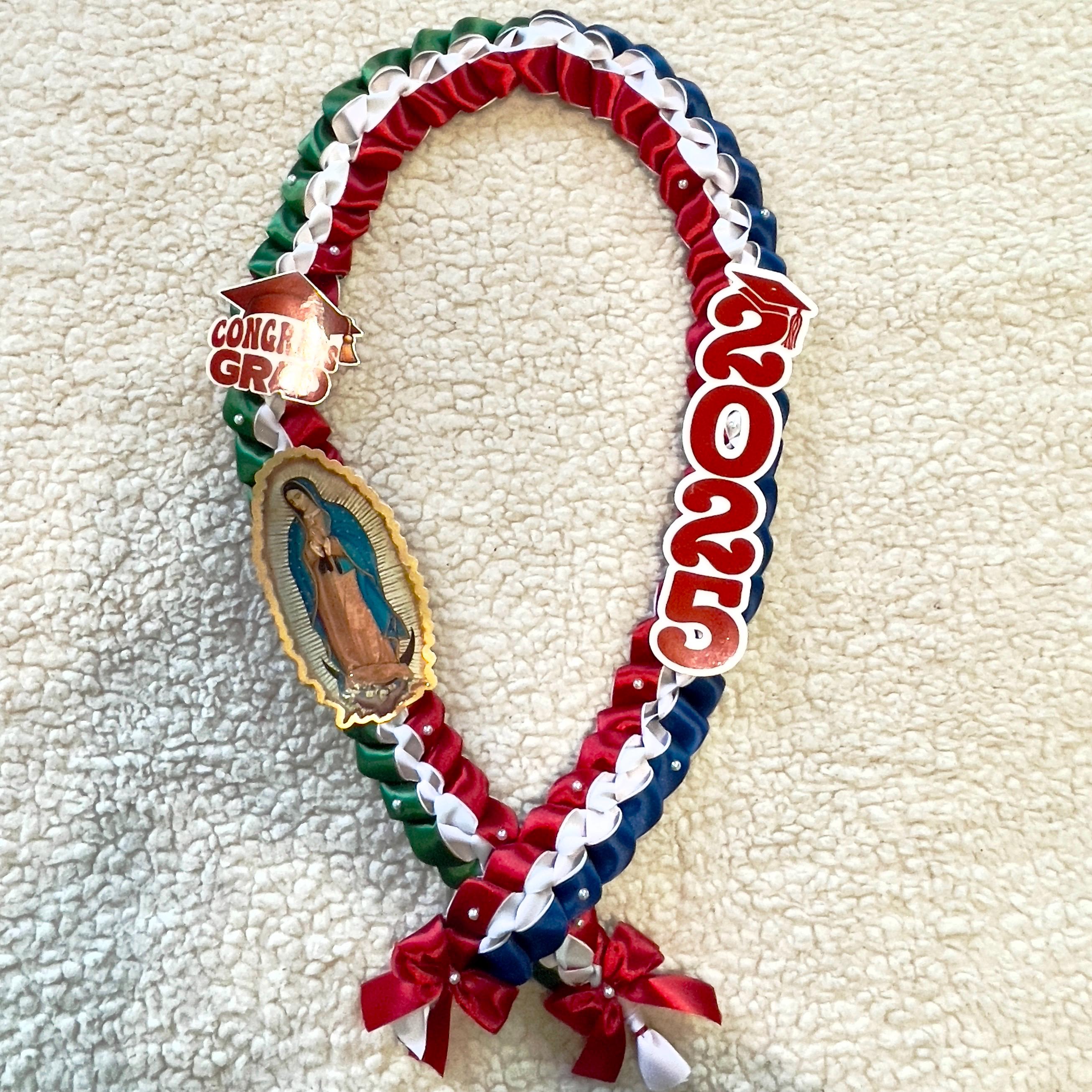 Ready to Ship Mexican American Lei | Virgen De Guadalupe or San Judas ...
