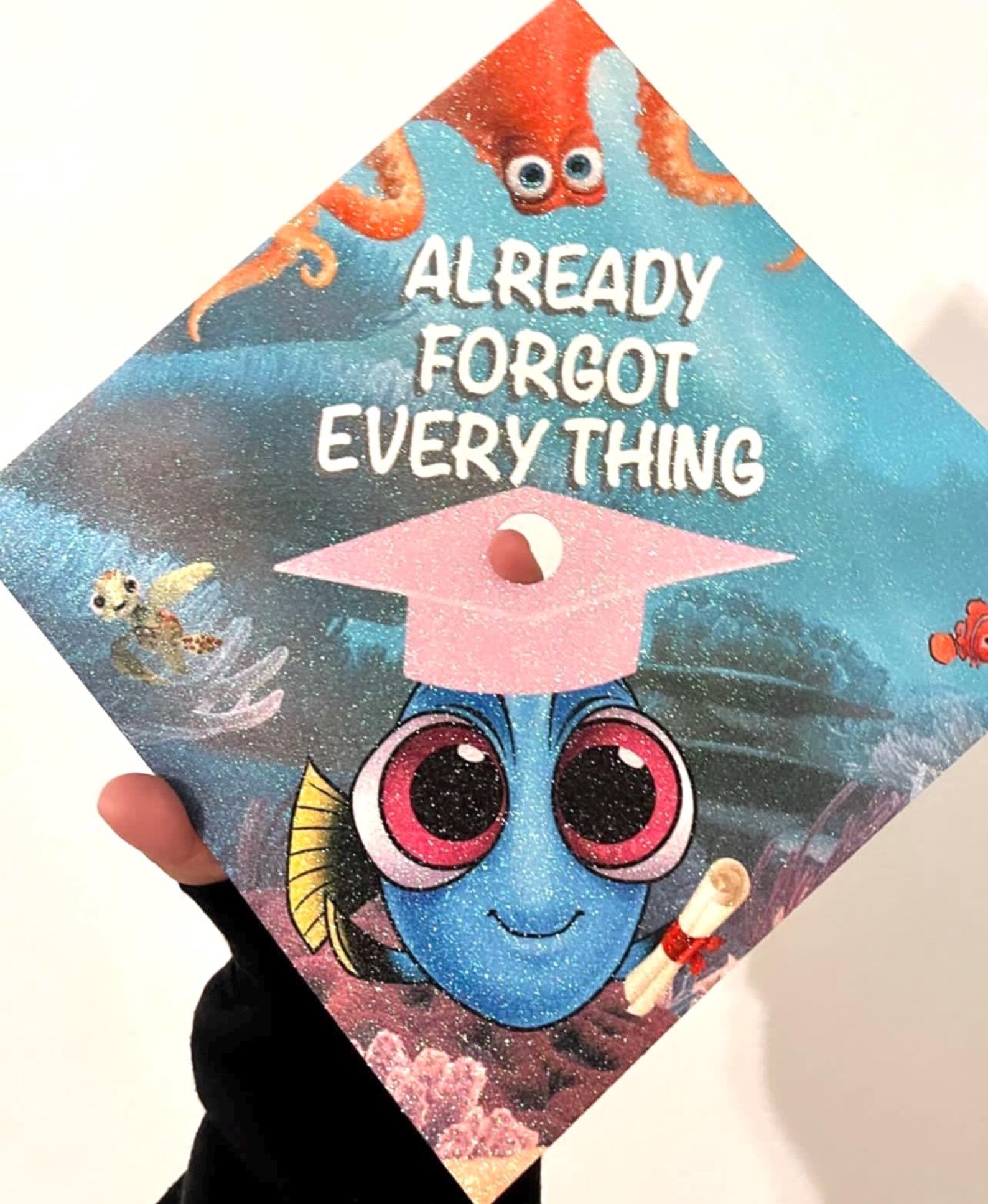 Funny Dory Graduation Cap Topper | “already Forgot Everything” Grad Cap ...
