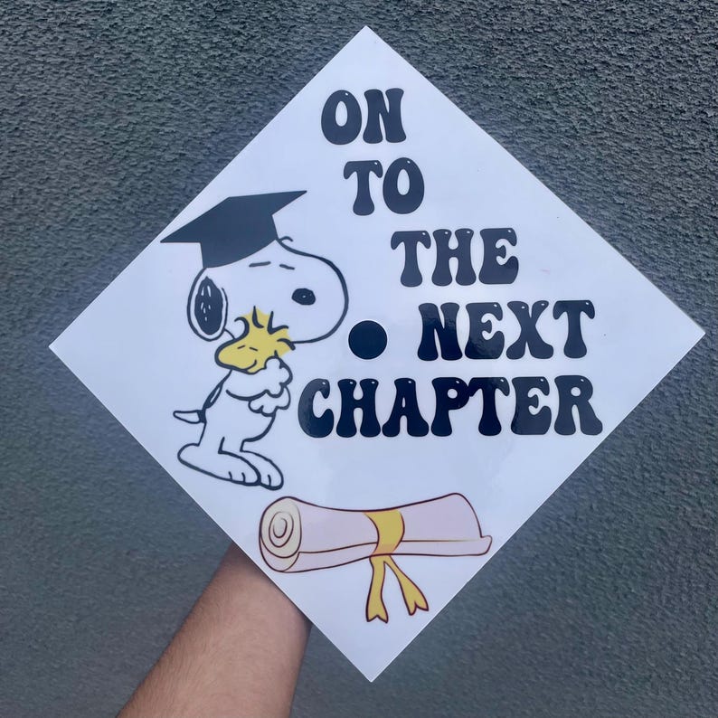 READY TO SHIP Snoopy Graduation Cap Topper | on to the Next Chapter ...