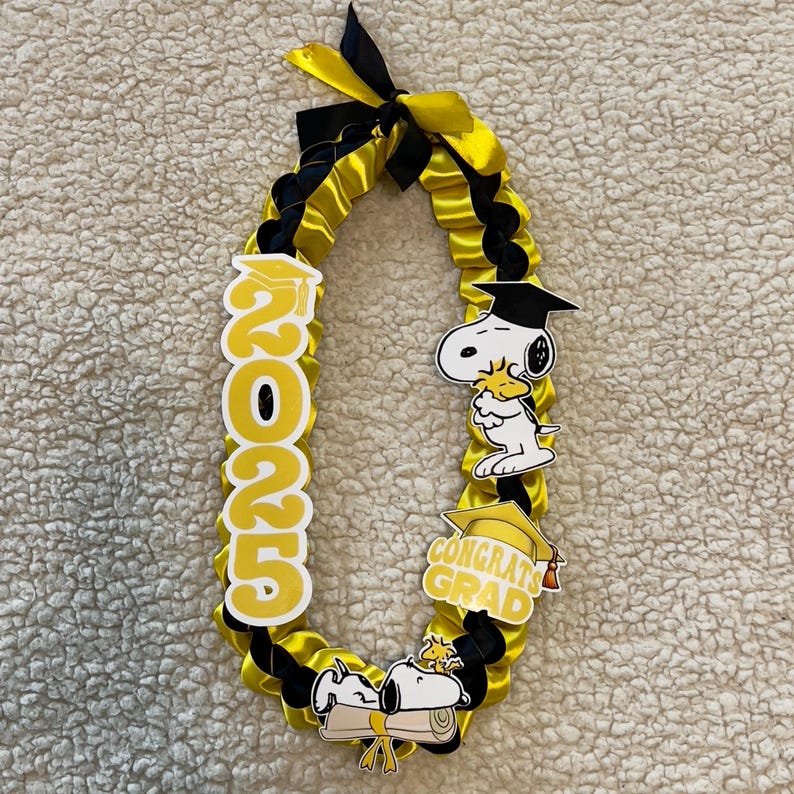 Ready to Ship Snoopy Necklaces Lei | Dog Lei | Graduation Lei | Funny ...