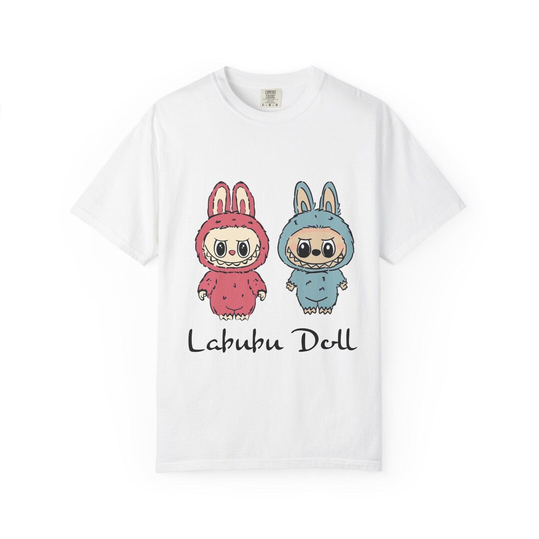 Labubu Doll Graphic T-shirt, Cute Cartoon Tee for Teens, Anime Inspired ...