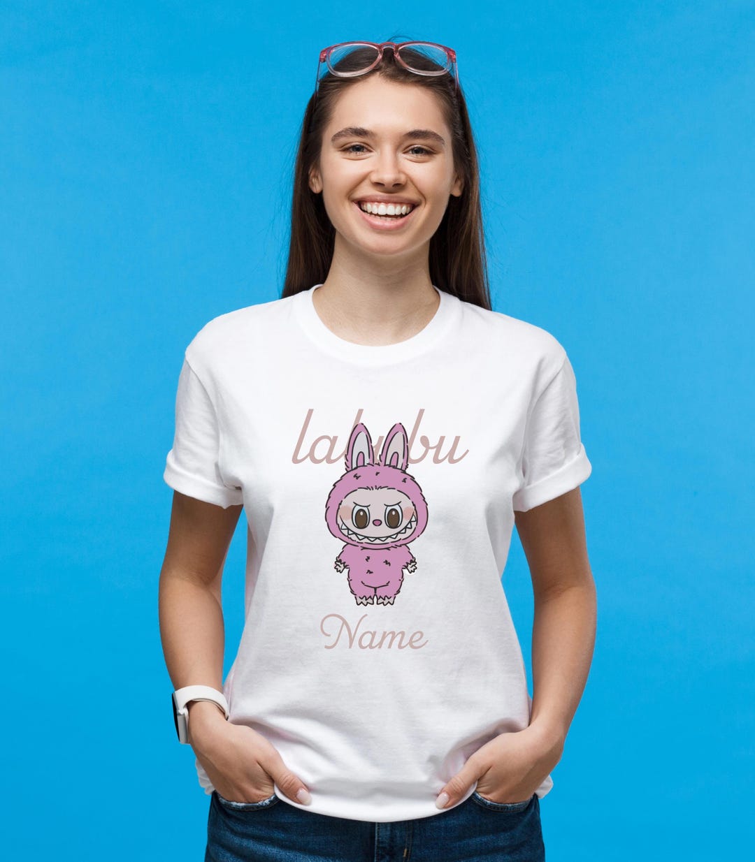 Custom Labubu Doll Name, Pastel Graphic Tee, Garment-dyed Unisex Shirt ...