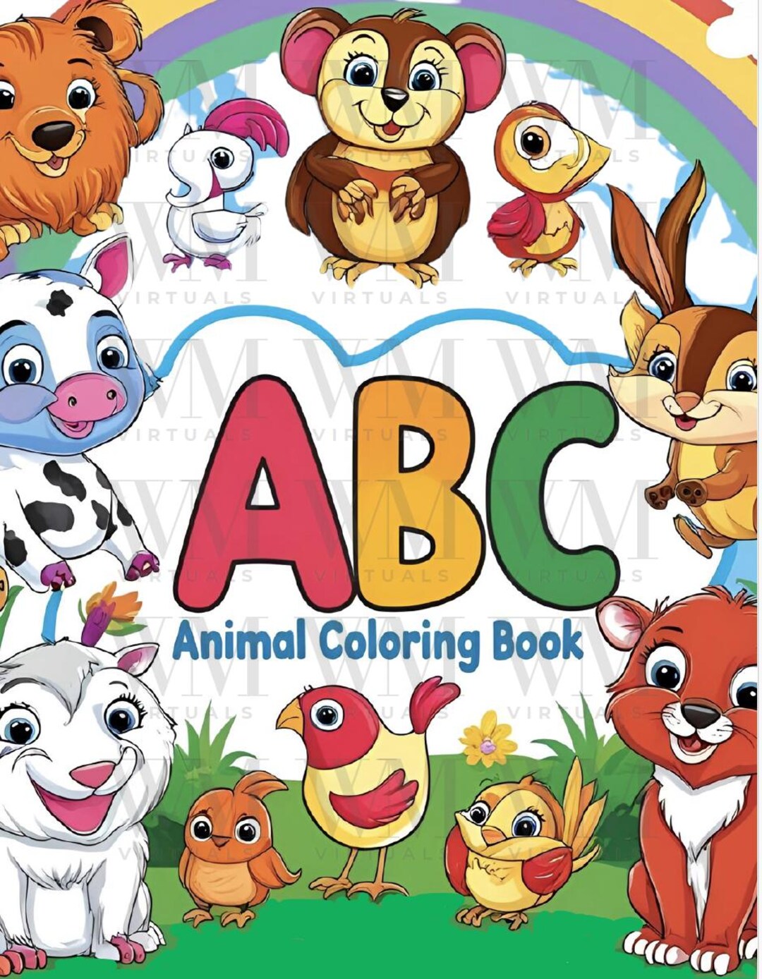Alphabet Animals Coloring Book (14 Pages) - Etsy