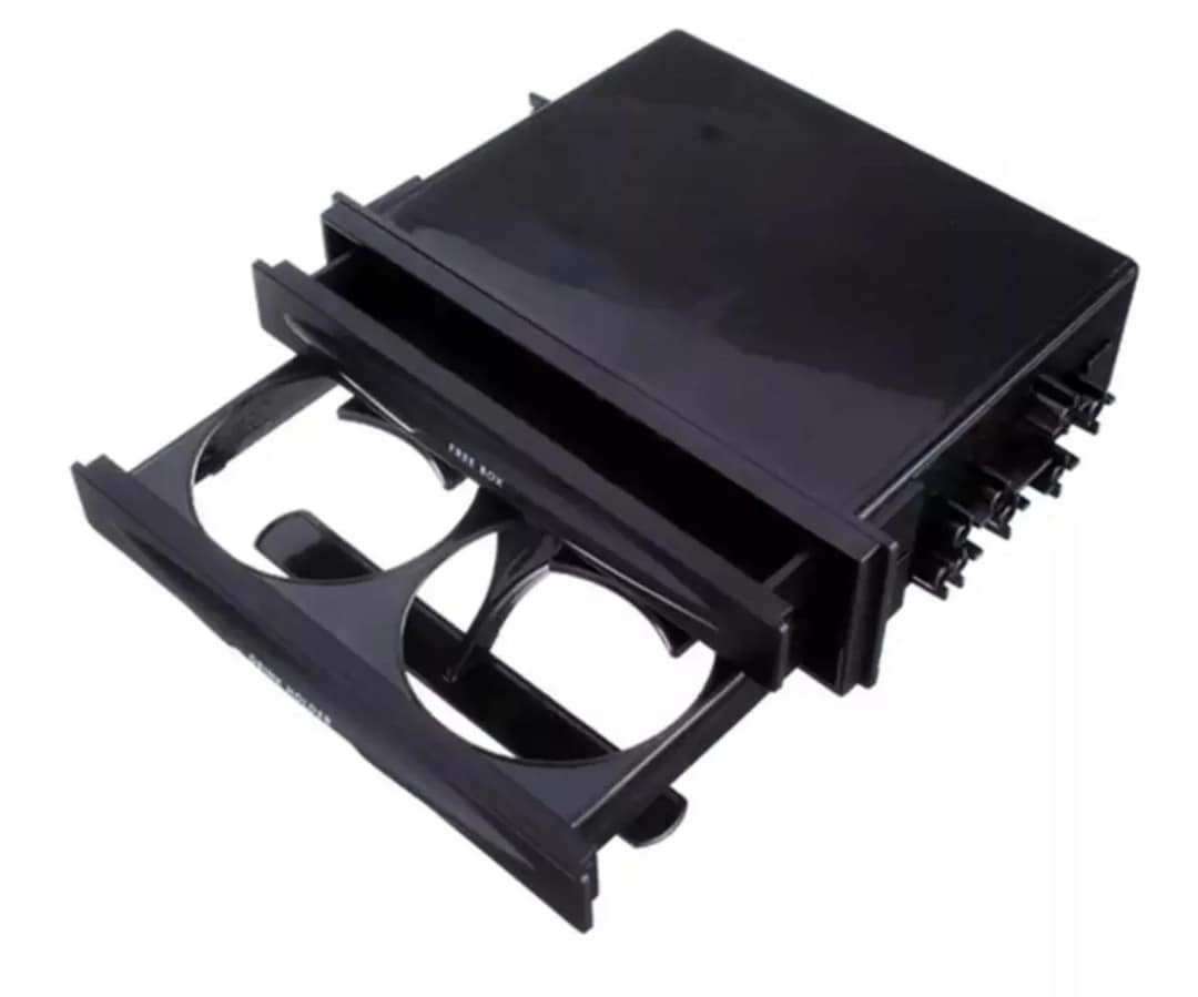 Car Radio Stereo Double Din Cubby Cup Holder Storage Box Single Din ...
