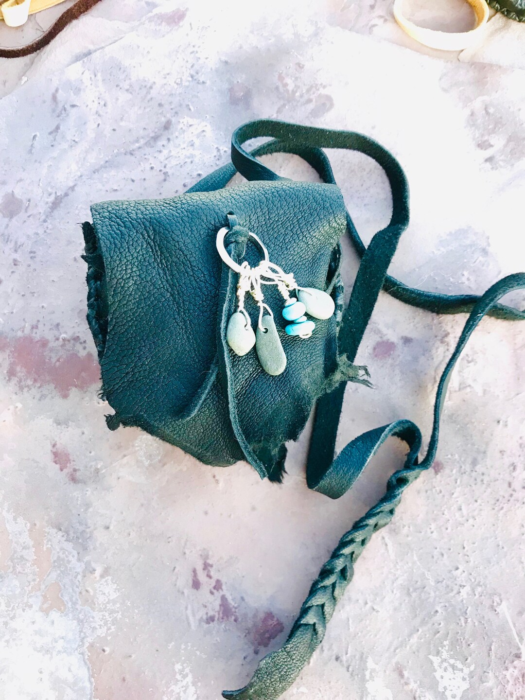 Medicine Leather Bag Neck Pouch Spirit Bag Medicine Bag for Healing ...