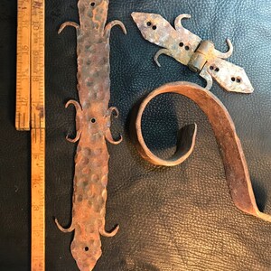 Rustic Door Hardware-"spear" Small-mexican-hand Hammered-accents-iron ...