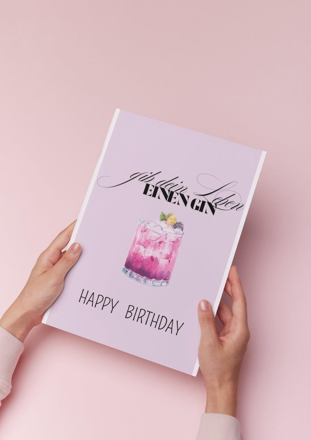 Gin Birthday Card | Digital File | "give Your Life a Gin" | Cocktail ...