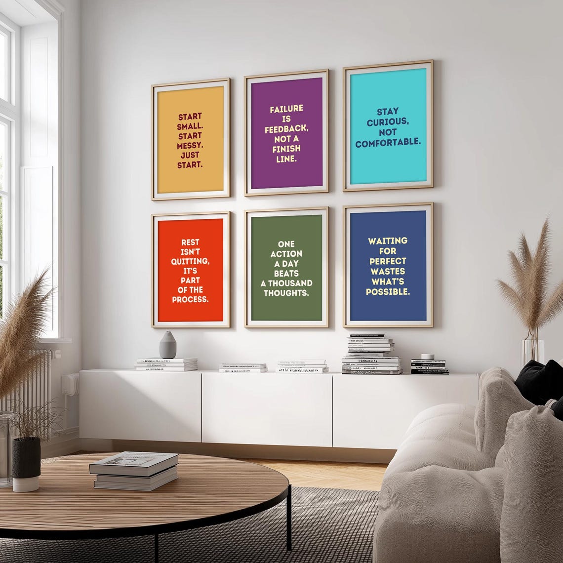 Workplace Motivational Posters - 6 Piece Printable Set, Digital Print ...