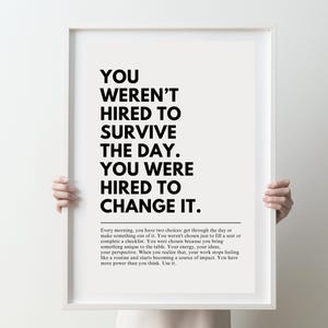 Change the Day - Workplace Motivational Quote Wall Art, Office Prints ...
