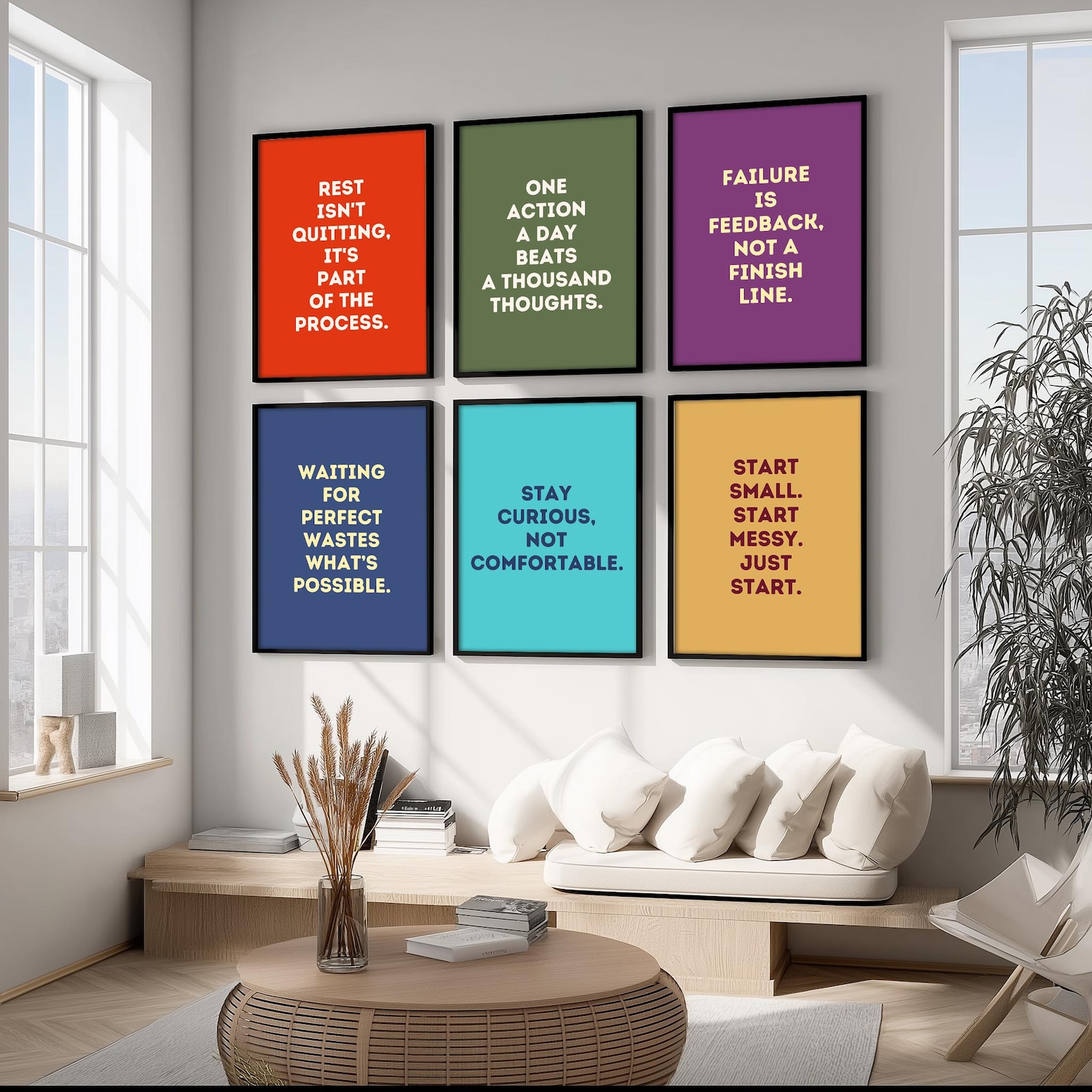 Workplace Motivational Posters - 6 Piece Printable Set, Digital Print ...