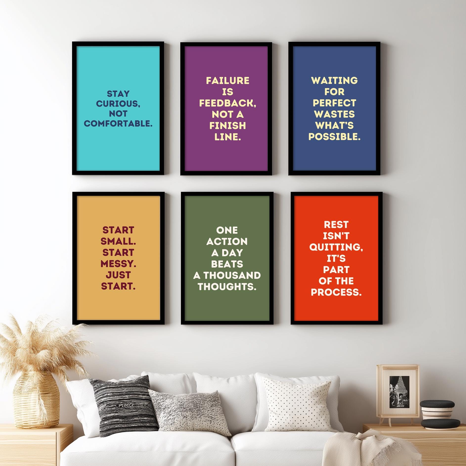 Workplace Motivational Posters - 6 Piece Printable Set, Digital Print ...