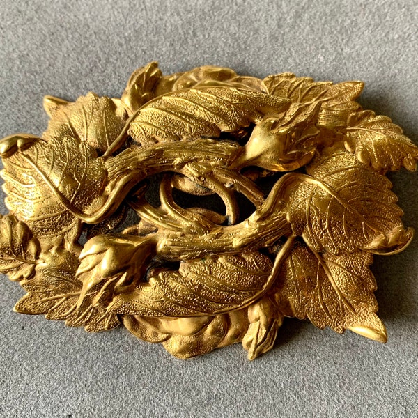 Golden Brooch - Etsy