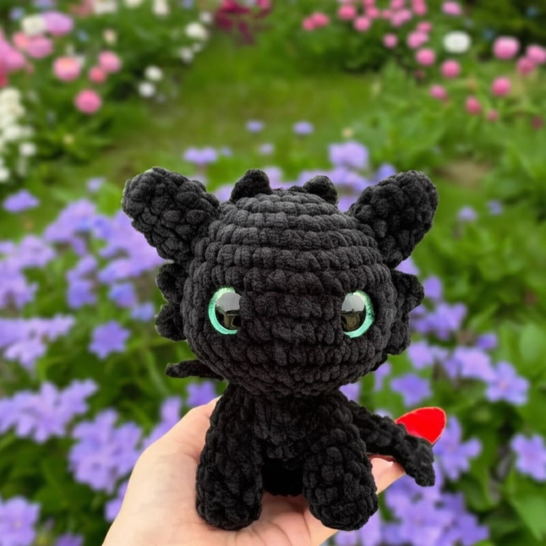 Toothless Crochet Pattern | Night Fury Crochet PDF | Nightfury Crochet ...