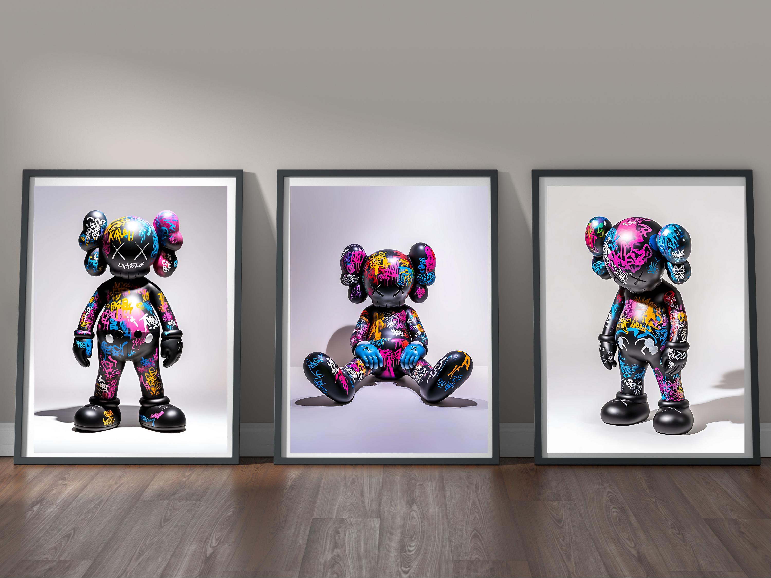 Kaws, Kaws Figure, Kaws Wall Art, Kaws Poster, Kaws Poster Set of 3 ...