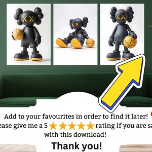 Kaws, Kaws Figure, Kaws Wall Art, Kaws Poster, Kaws Poster Set of 3 ...