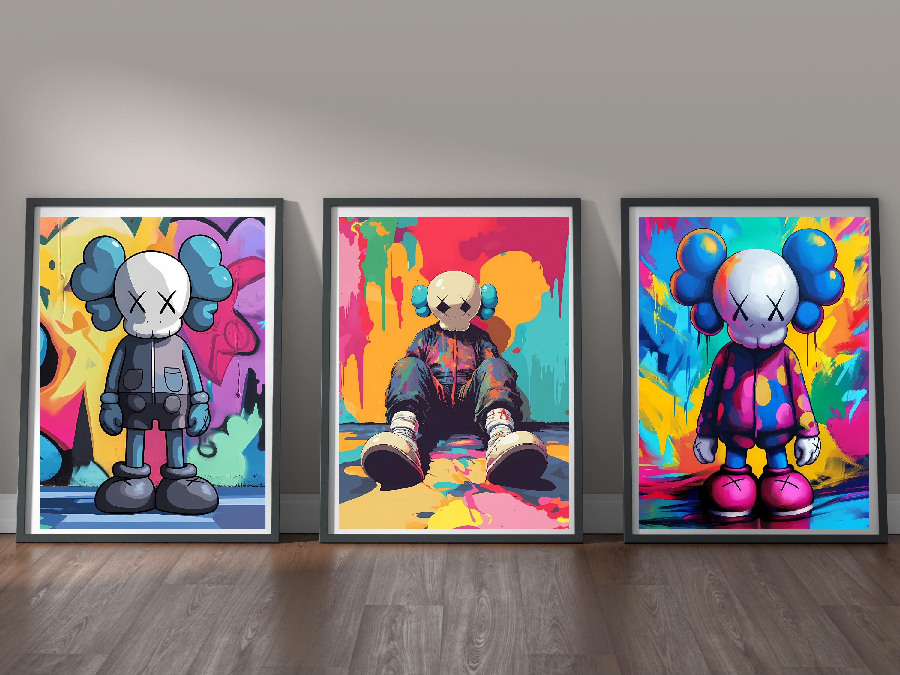 Kaws, Kaws Figure, Kaws Wall Art, Kaws Poster, Kaws Poster Set of 3 ...