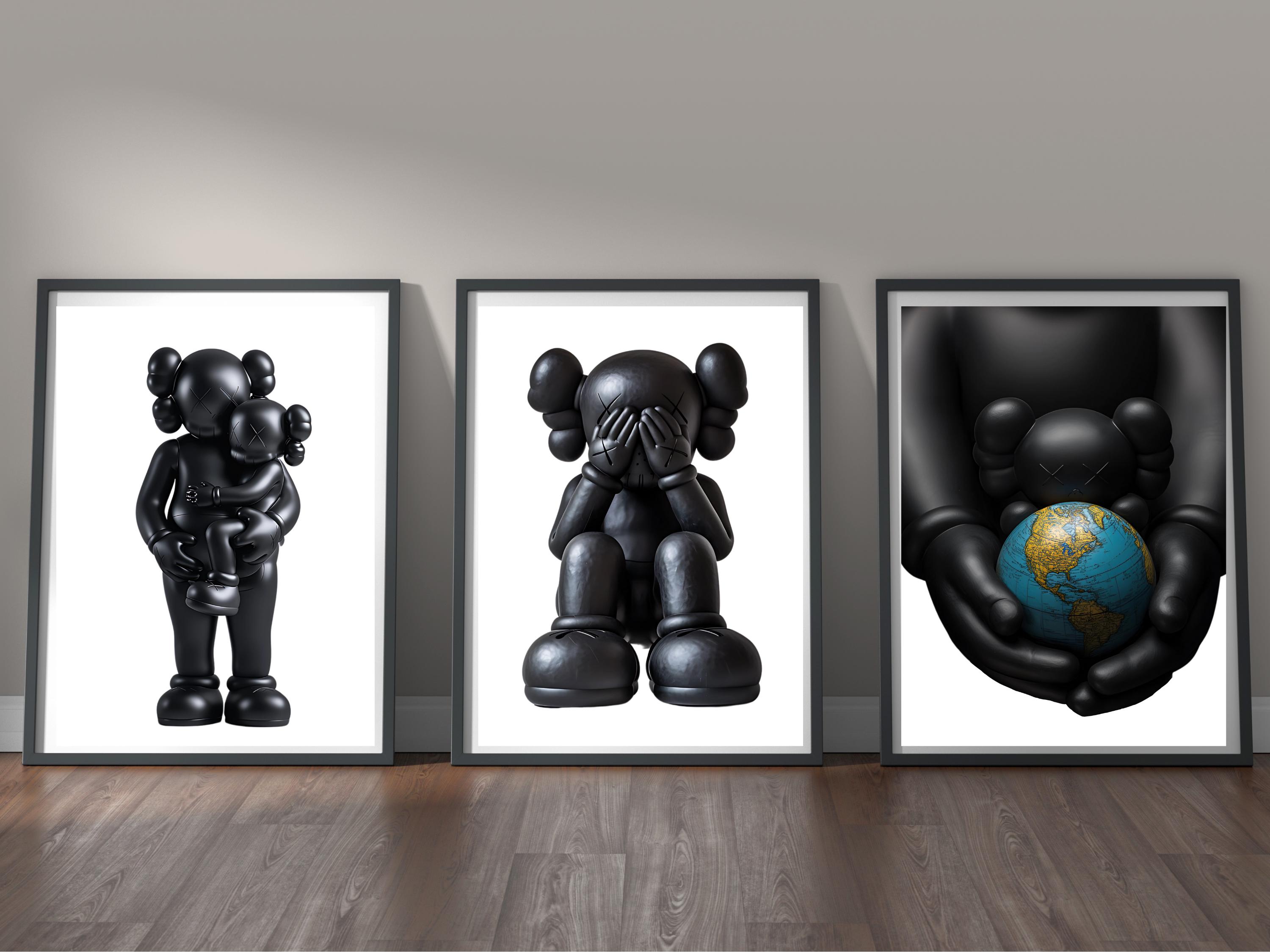 KAWS Poster Set of 3, Kaws, Printables Minimalist Hypebeast Kaws Figure ...