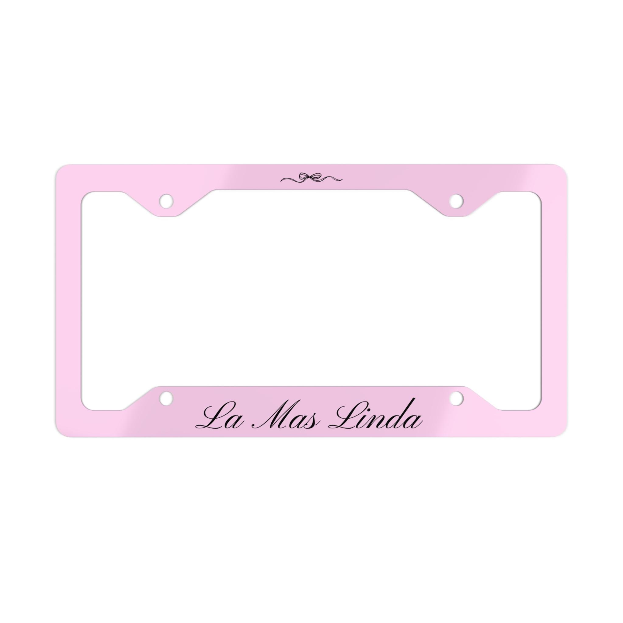 La Mas Linda Metal License Plate Frame | Coquette Car Accessories ...