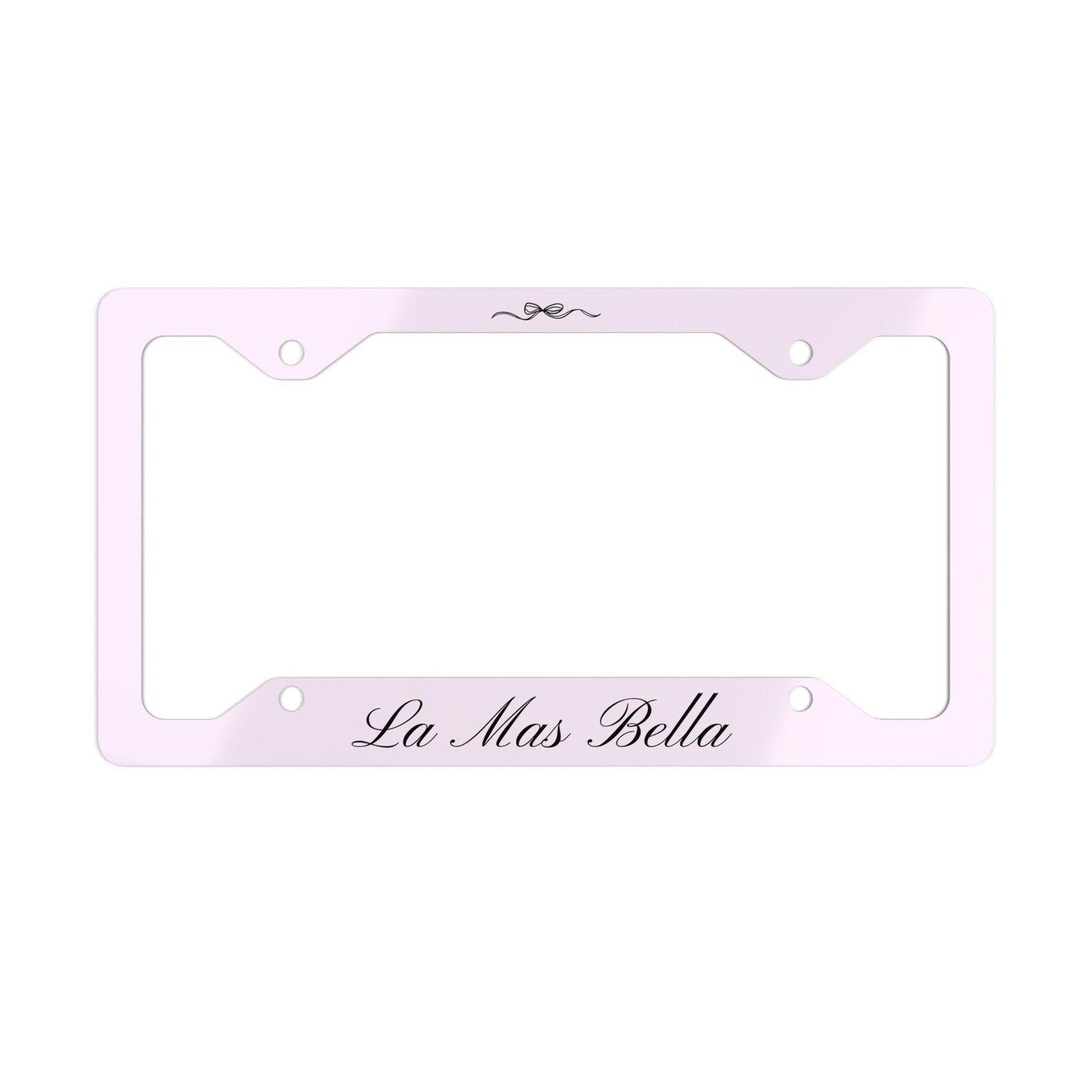 La Mas Bella Metal License Plate Frame | Coquette Car Accessories ...