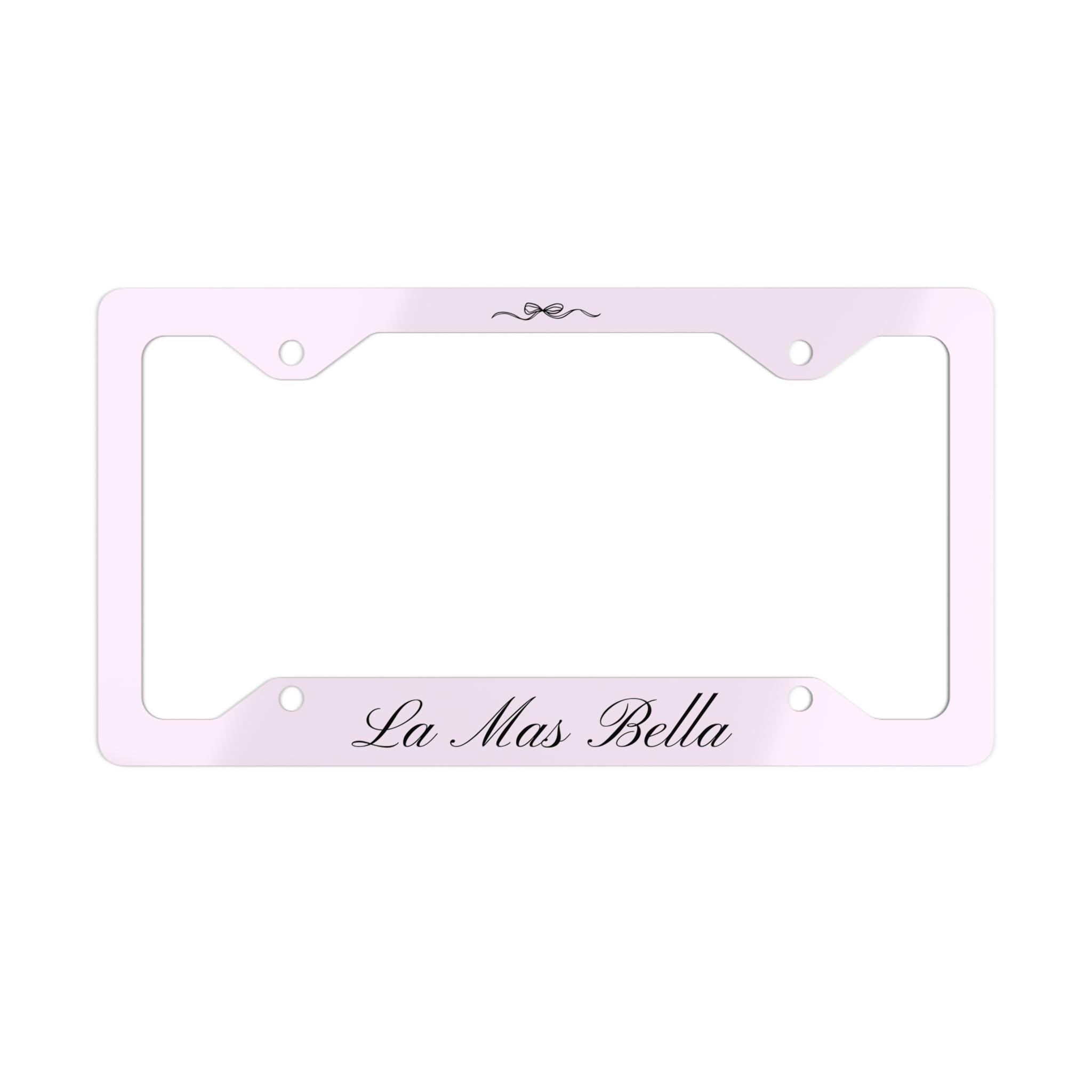 La Mas Bella Metal License Plate Frame | Coquette Car Accessories ...