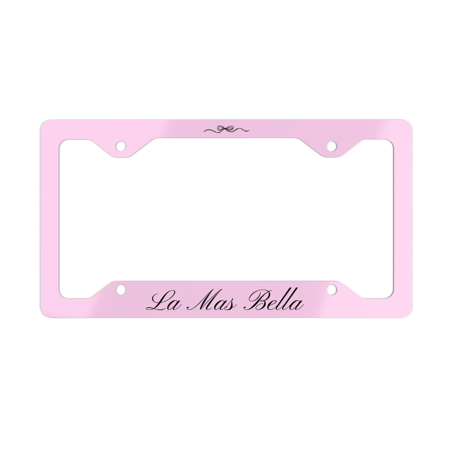 La Mas Bella Metal License Plate Frame | Coquette Car Accessories ...